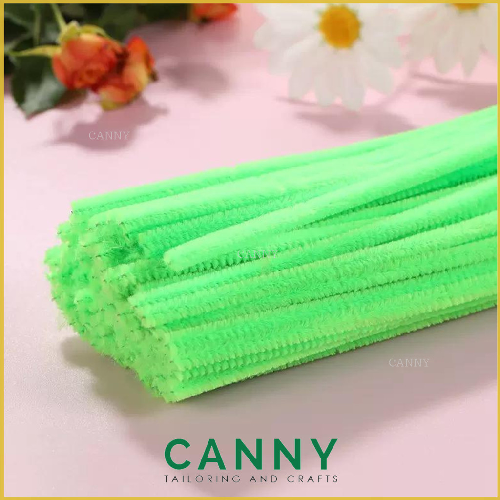 100Pcs Glittle / Filament Twist Tie/ Kawat Bulu / Kawat DIY Bunga ...