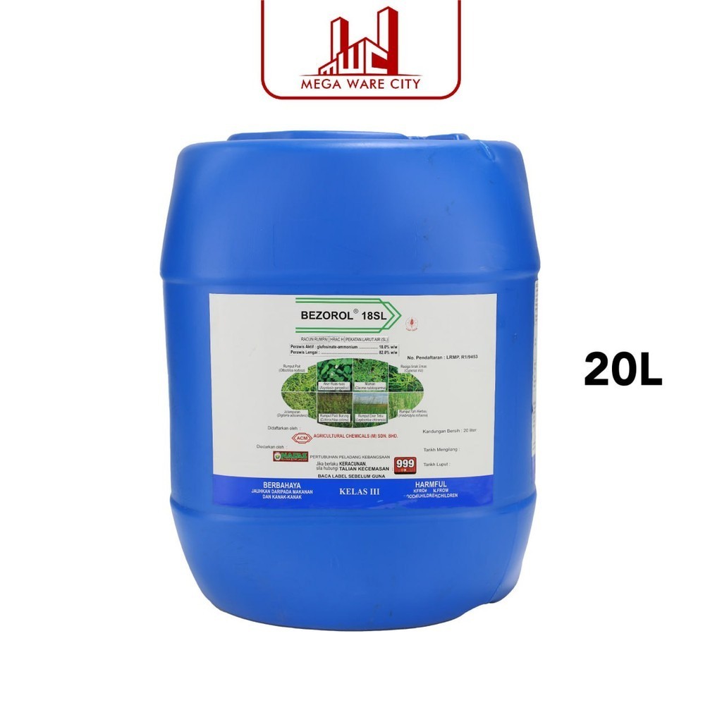 ACM Bezorol 18SL 20L Herbicide Glufosinate-Ammonium 18% Racun Rumpai ...