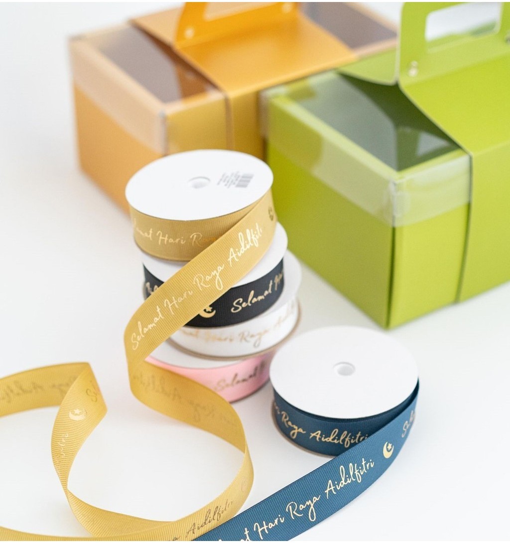 SHIOK 2.5cm*20yard Selamat Hari Raya Ribbon For Hari Raya Festival ...