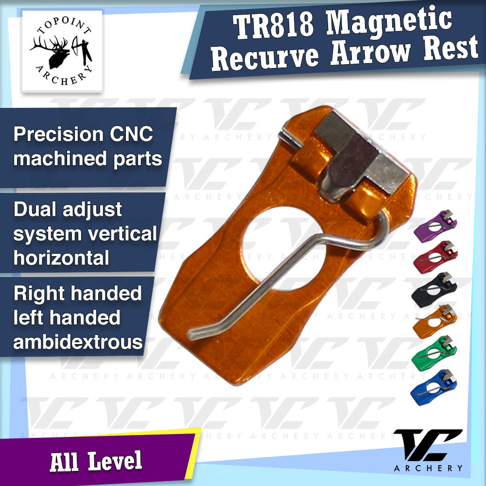 V Club Archery Topoint TR818 Magnetic Recurve Arrow Rest - 4 Ways ...