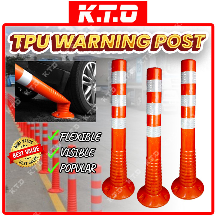 750MM / 75CM TPU Flexible Safety Post Warning Posts Reflective Traffic ...