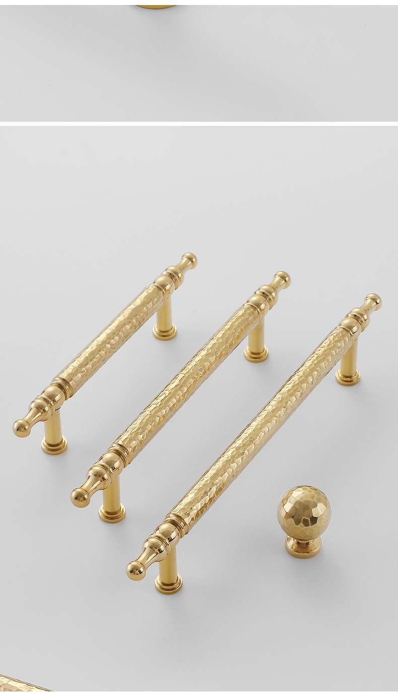 French Style Golden Brass Cabinet Handles Round Ball Handle for ...