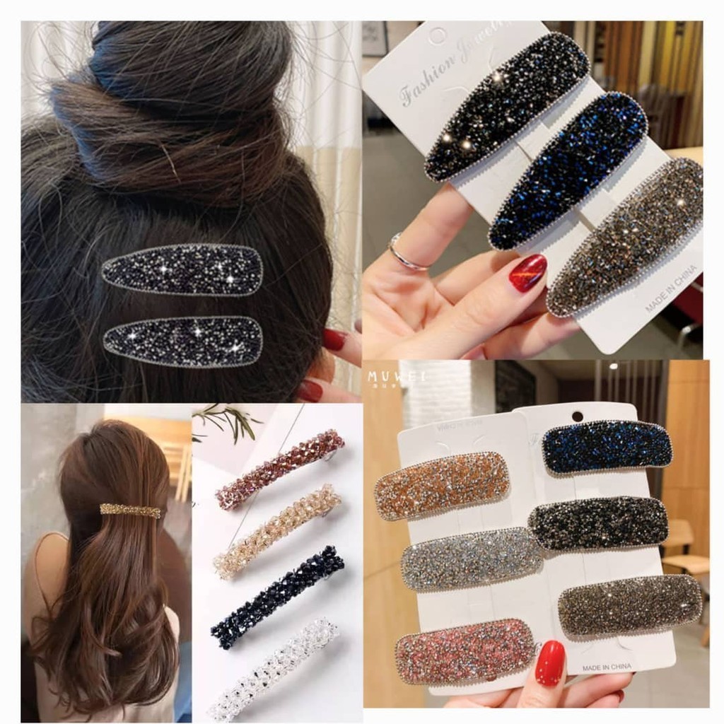 Crystal hair clip kristal pin rambut korea style hair accessories ...