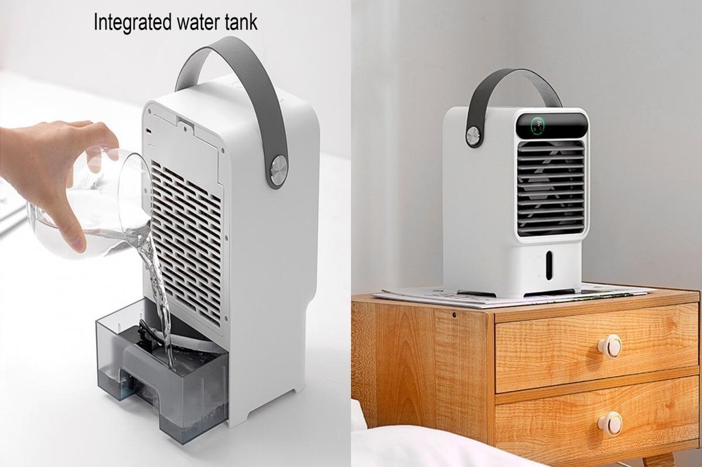 OPPO 1500mAh Rechargeable Air Cooler with Handle Digital Display ...