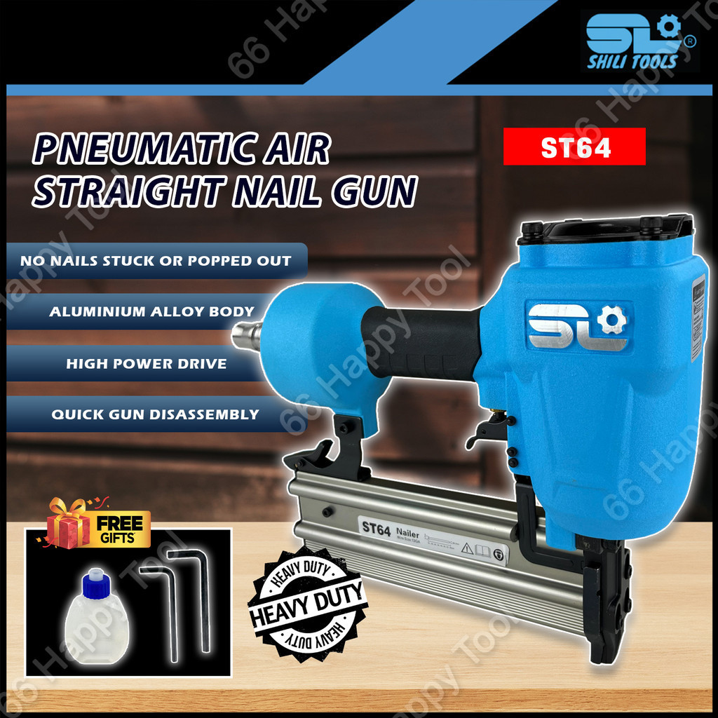 T50/ST64 Pneumatic Air Straight Nail Gun Air Powered Stapler Carpenter ...