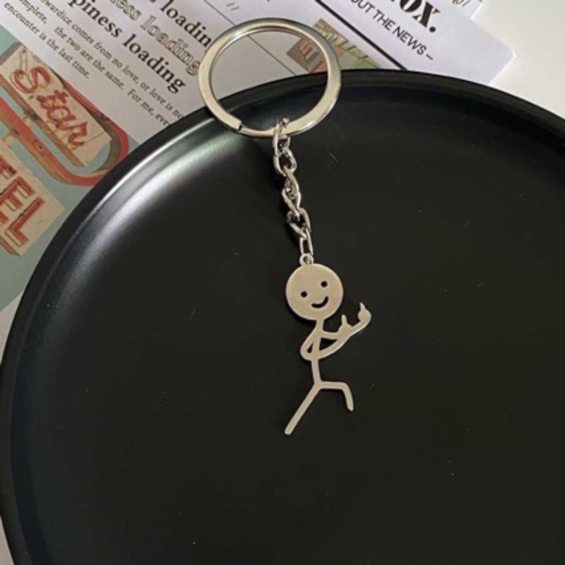 Funny Fart Matchstick Men Couple Key Chains for Women Men Student ...