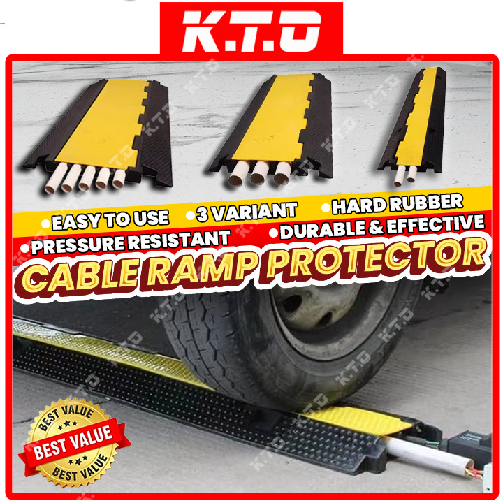 2 / 3 / 5 Channel Rubber Cable Ramp Protector Columns Cable Ramp Rubber ...