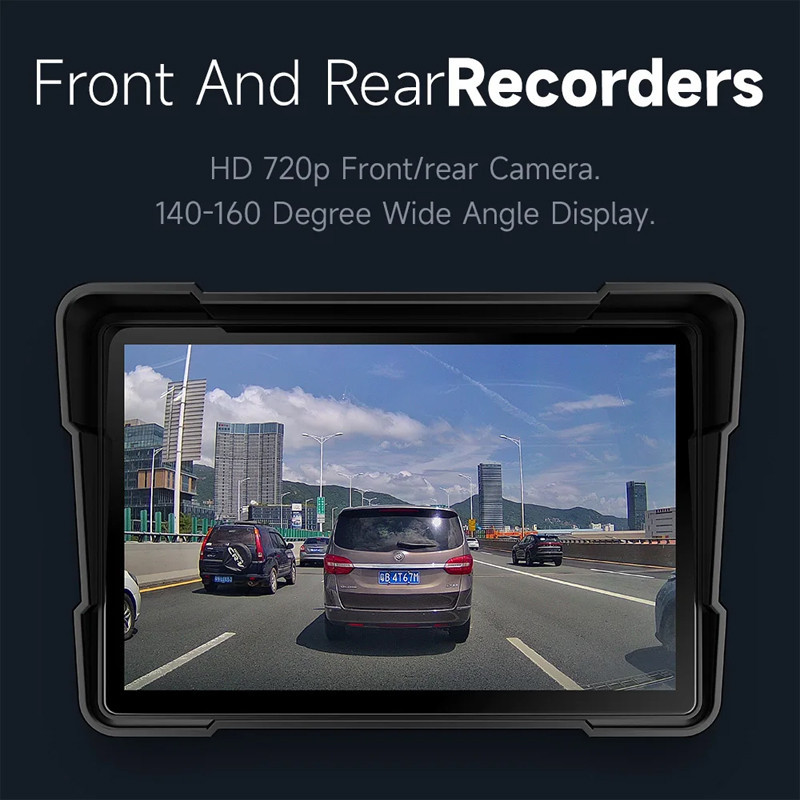 5 inch Motorcycle Touch Screen Monitor Wireless Apple Carplay Android ...