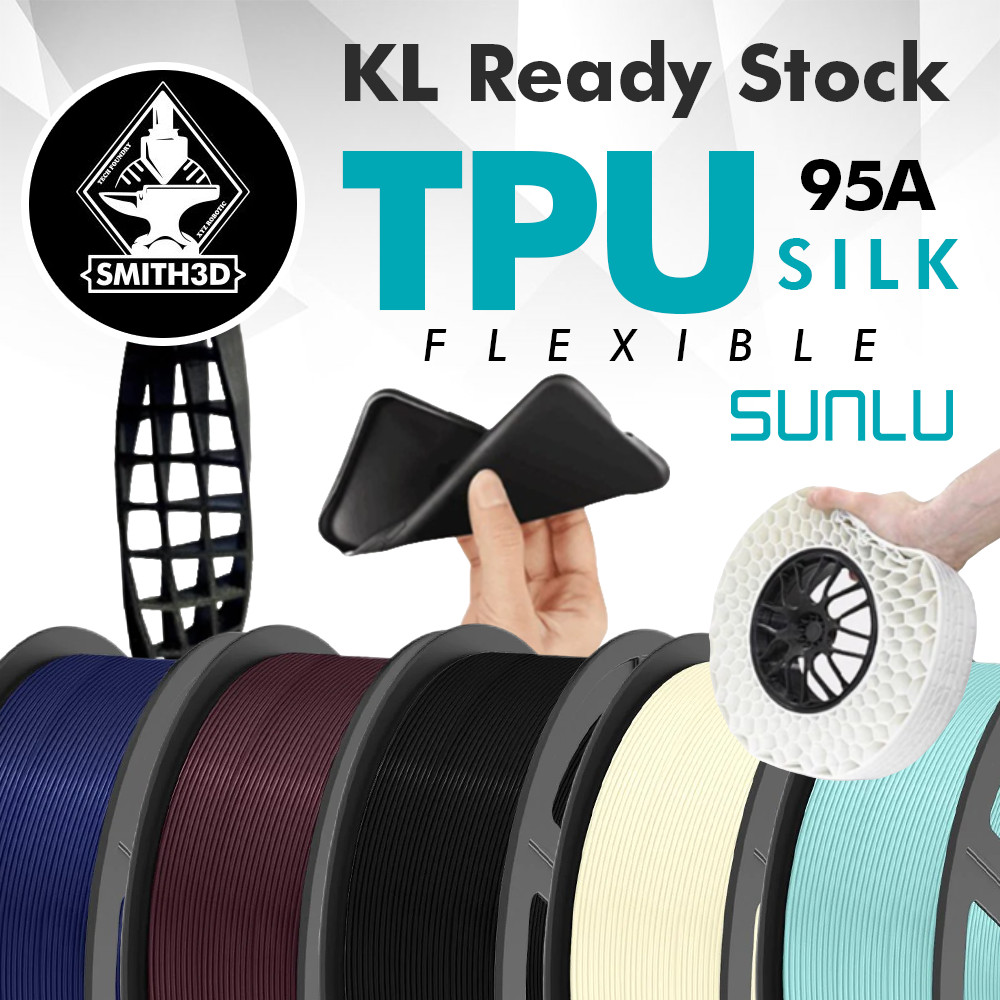 SUNLU TPU Silk Filament 1kg 1.75mm 3D Filament 1kg, TPU Elastic ...
