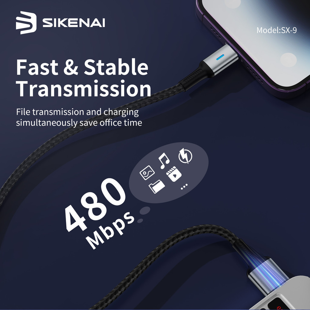 SIKENAI SX-9 60W Fast Charge 3A High Current High Quality Zinc Alloy ...