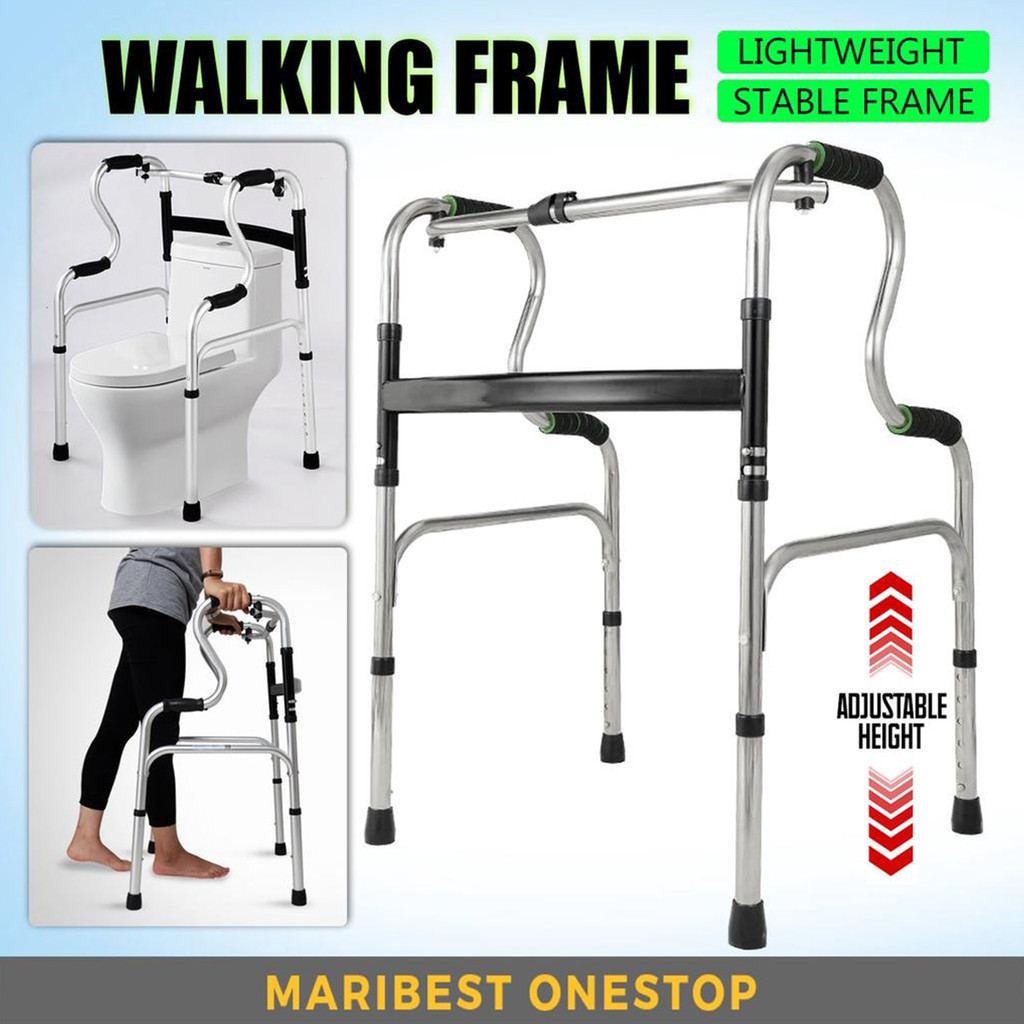 Thicken NEW Walking Frame Curve Handle with Wheel & Shower Seat ...