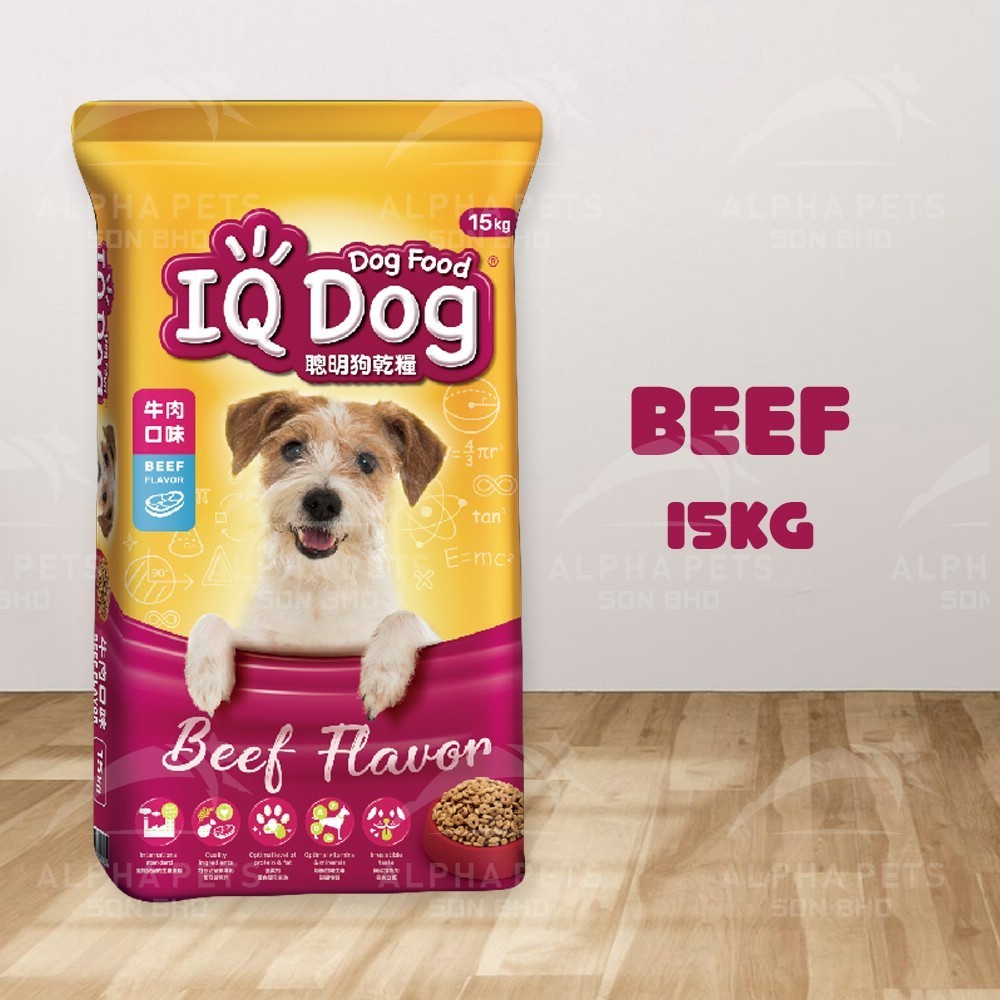 POODEE PETS IQ Dog Food 15kg Makanan IQ Dog Chicken Beef Lamb Dry Food ...
