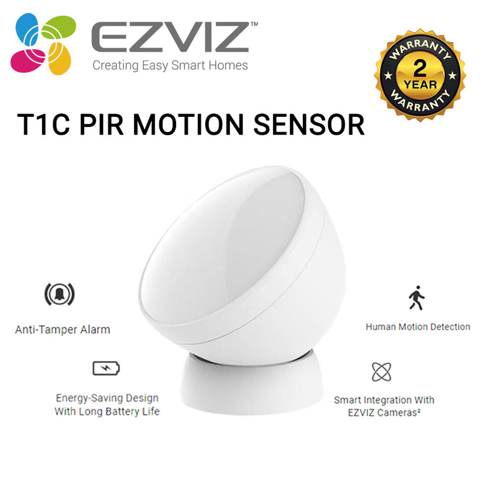 EZVIZ T1C Smart Home PIR Motion Sensor with Wide Angle Human Motion ...