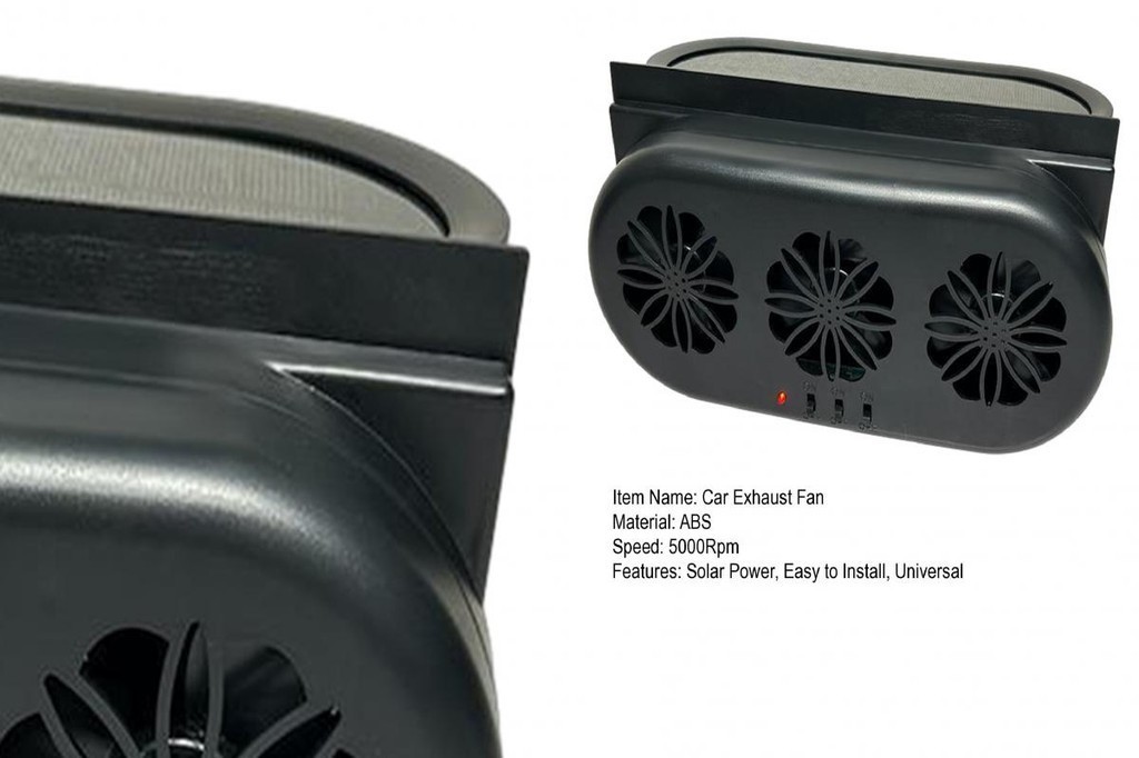 ang Solar Powered Car Exhaust Fan Solar Cooling Fan High-efficiency ...