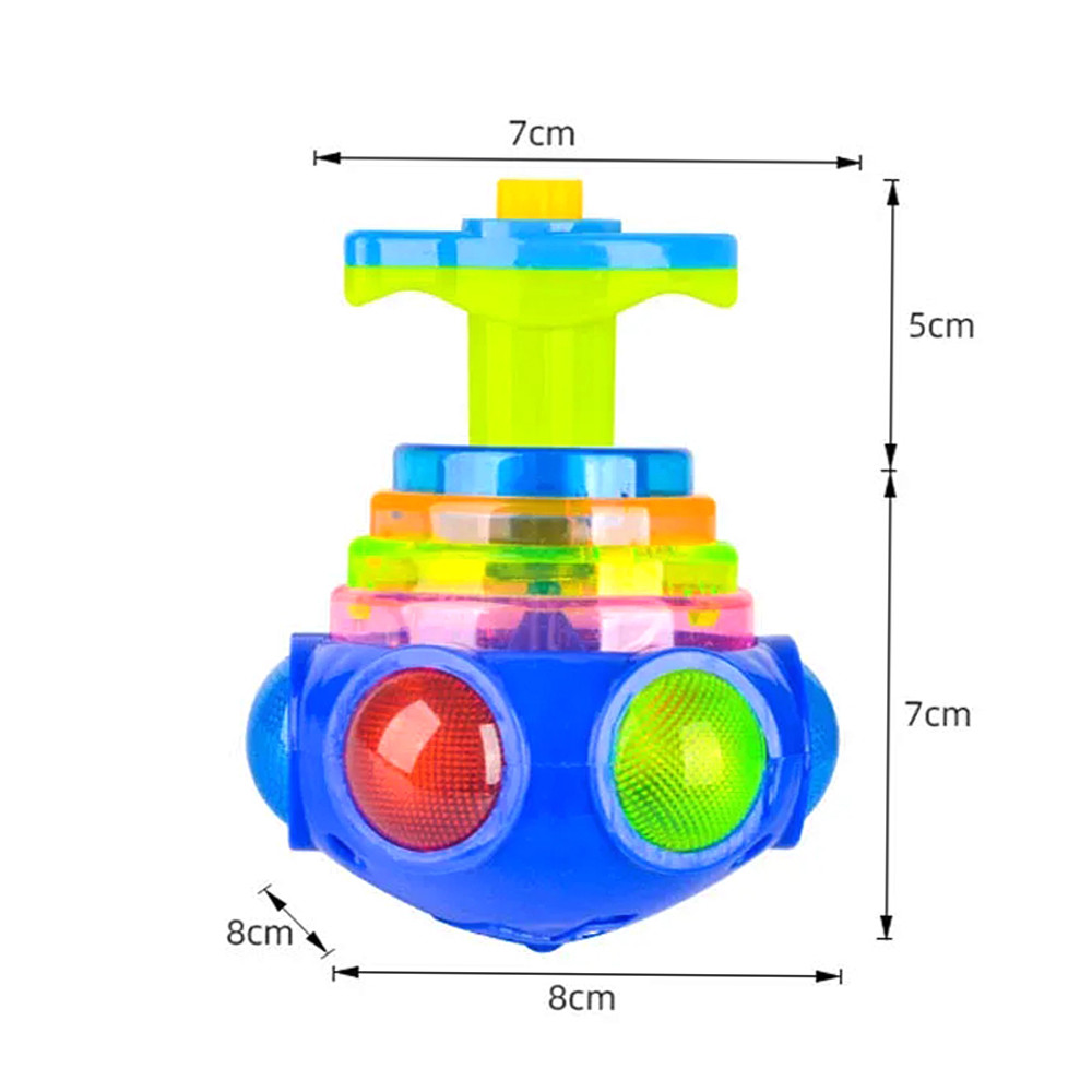 Music Rotating Gyro Led Flashing Spinn-ing Top Kid Gyro Light Up Toy ...