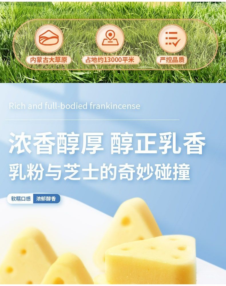ZEJUN Triangle cheese 90g Inner Mongolia yogurt cheese cubes ...