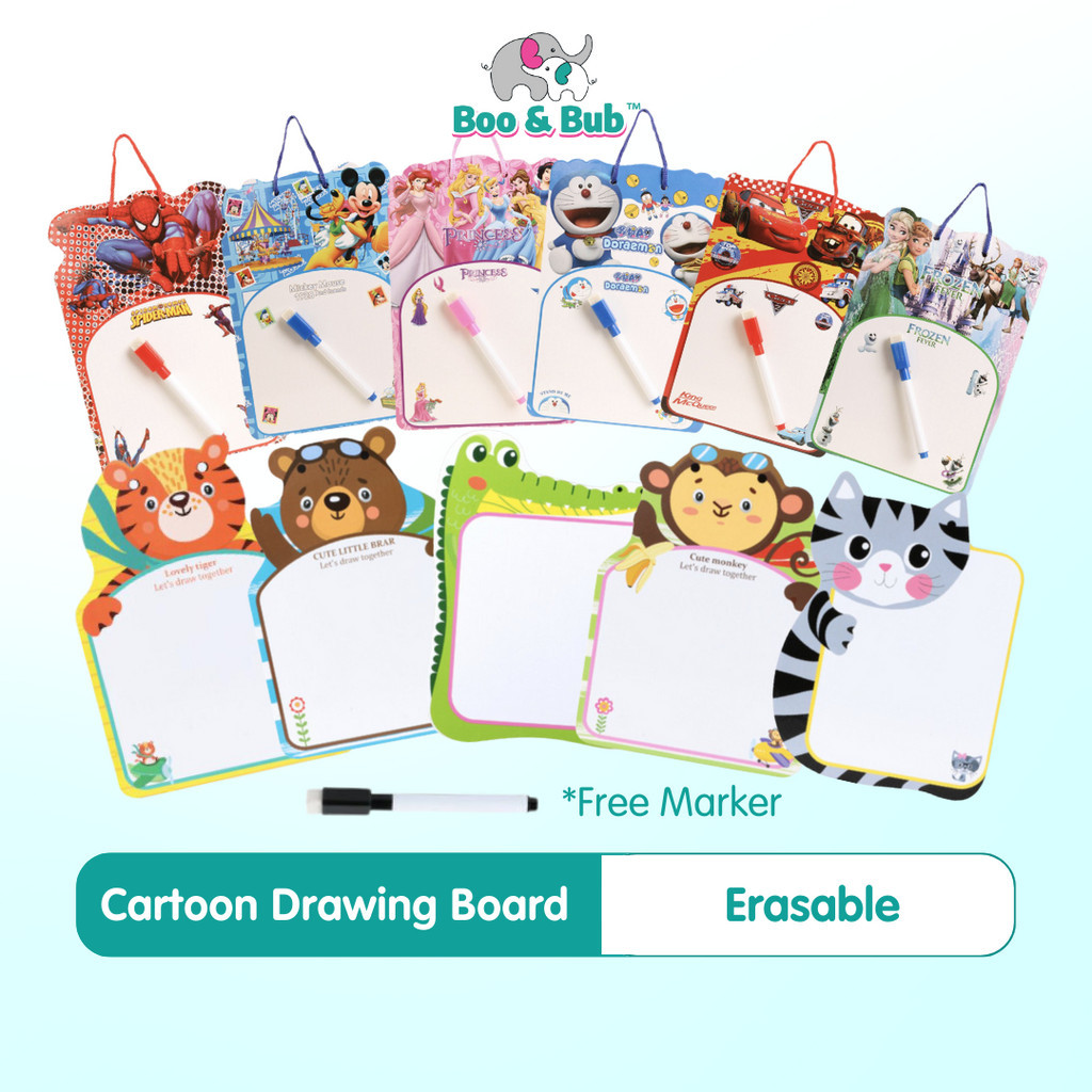 Boo&Bub Cartoon Drawing Board for Kids Boys Girls | Shopee Malaysia