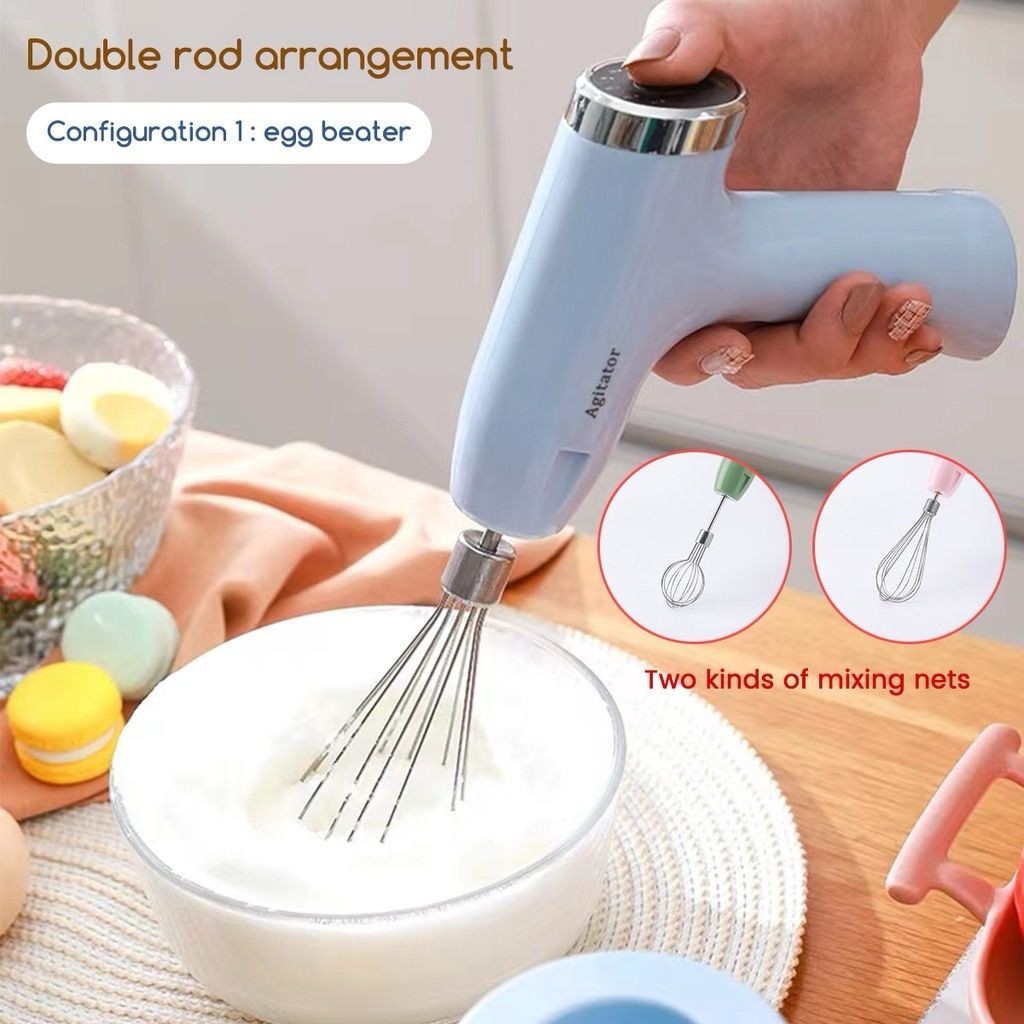 LODER 2in1 Wireless Egg Beater Hand Mixer Garlic Chopper Processor ...