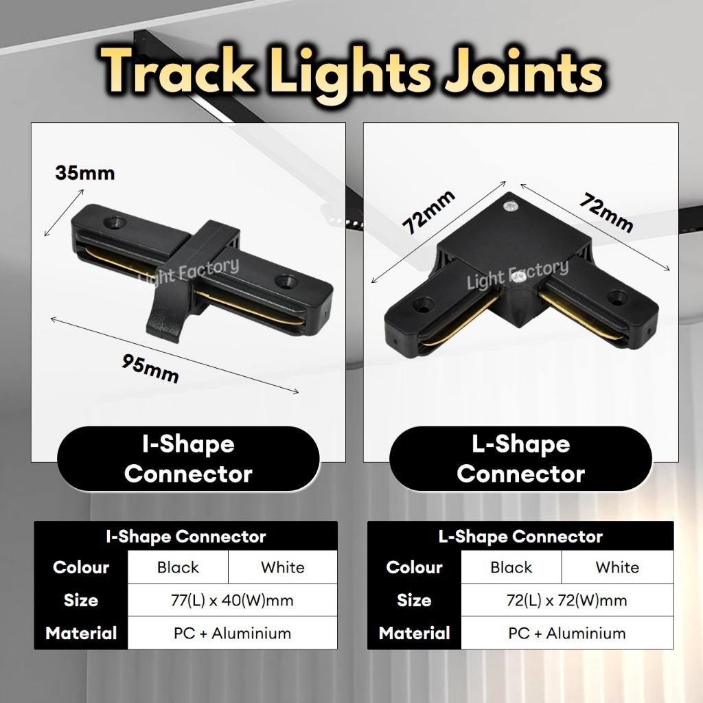 🔥HOT🔥Track Joint for Surface Track Light I Joint Shape / L Joint Shape ...