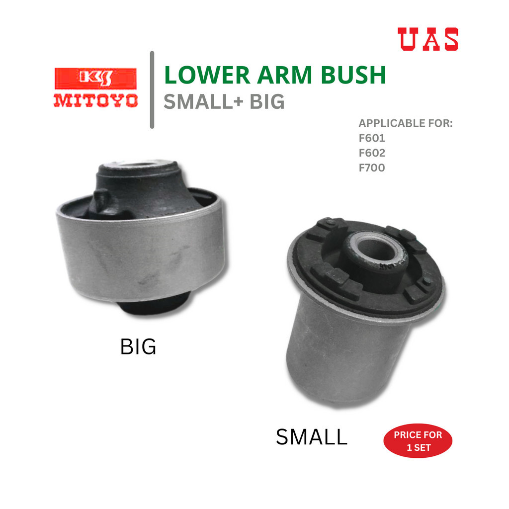 MITOYO Lower Arm Bush Front Big Small 48655-BZ010-MTY | 48654-BZ010-MTY ...