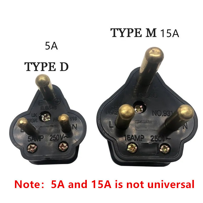 India South africa Wiring power cord plug BS546 removable cable ...