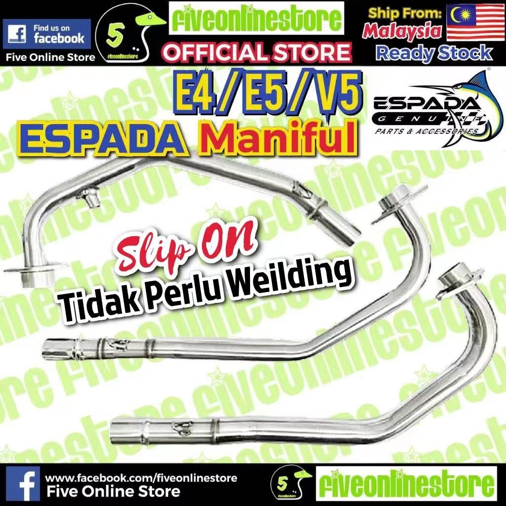 Espada Racing E4 E5 V5 Maniful 28mm 30mm 32mm 35mm Stainless Steel Exhaust Manifold Ekzos LC135 ...
