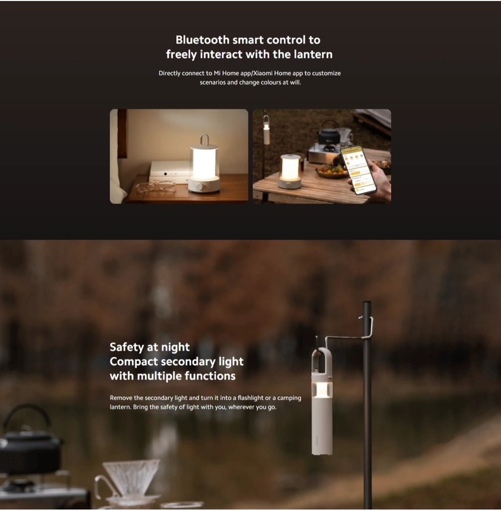 Xiaomi Multi-Function Camping Lantern | Separable Dual-Light Design | Bluetooth Smart Control ...