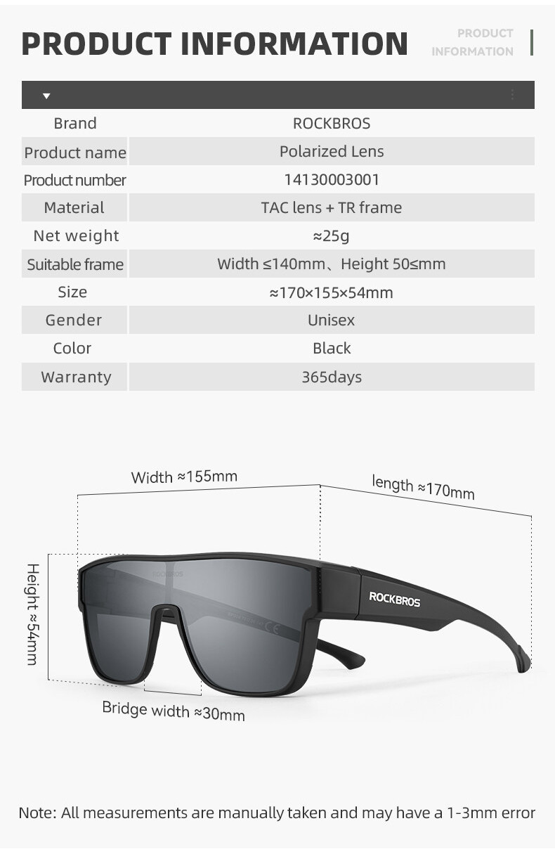 【MY Delivery】ROCKBROS Sunglasses Polarized Unisex Anti-UV 400 Outdoor ...