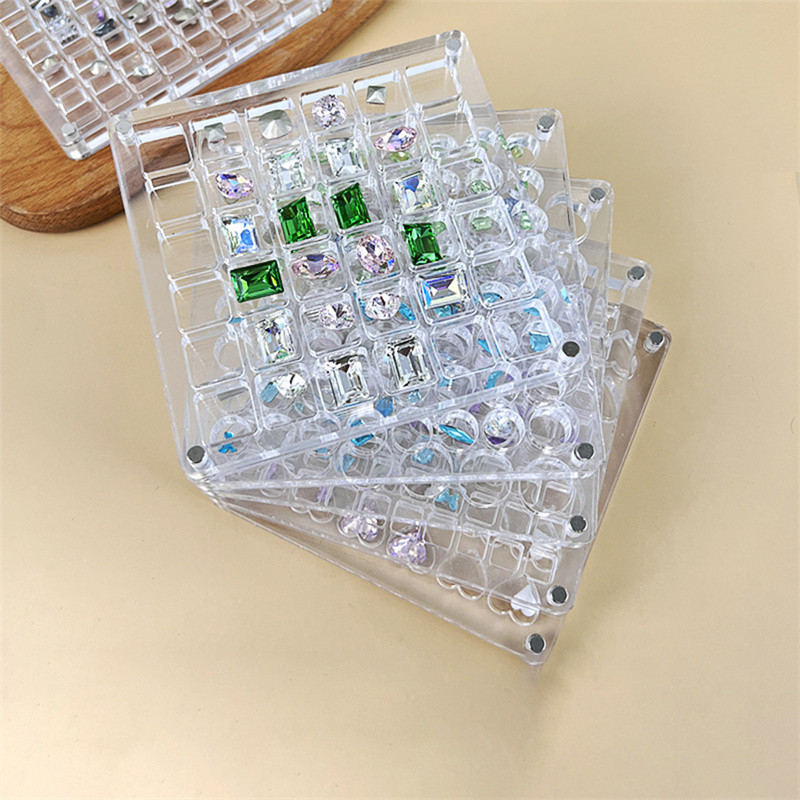 Magnetic Clamshell Display Box Transparent Acrylic Nail Art, Crystal ...