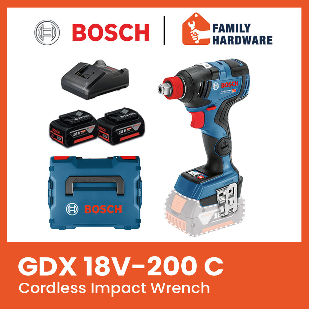BOSCH GDX 18V-200 C Professional Brushless Cordless Impact Driver ...