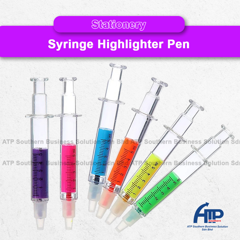 Non-toxic and Safe Material Syringe Highlighter Pen Needle Tube Shape ...