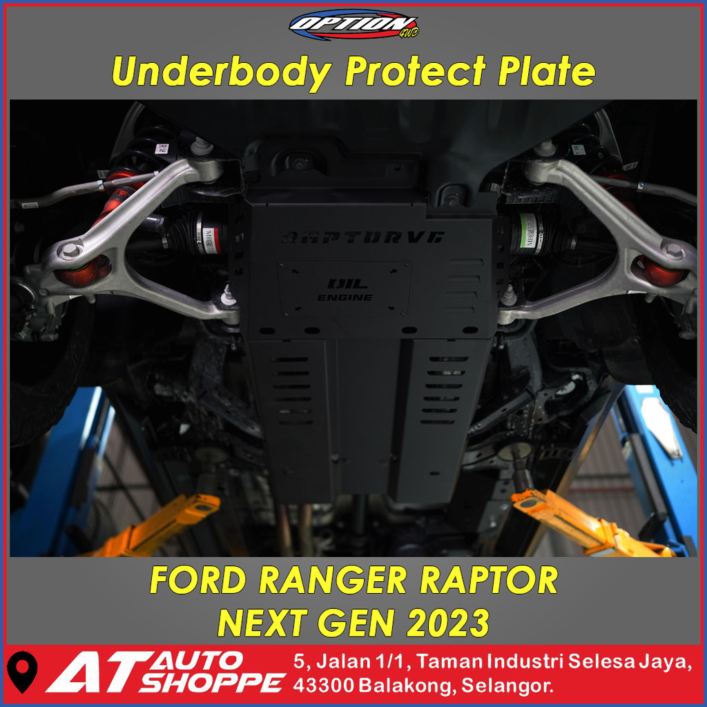 OPTION 4WD UNDERBODY PROTECT PLATE (BLACK) FOR FORD RANGER RAPTOR NEXT ...