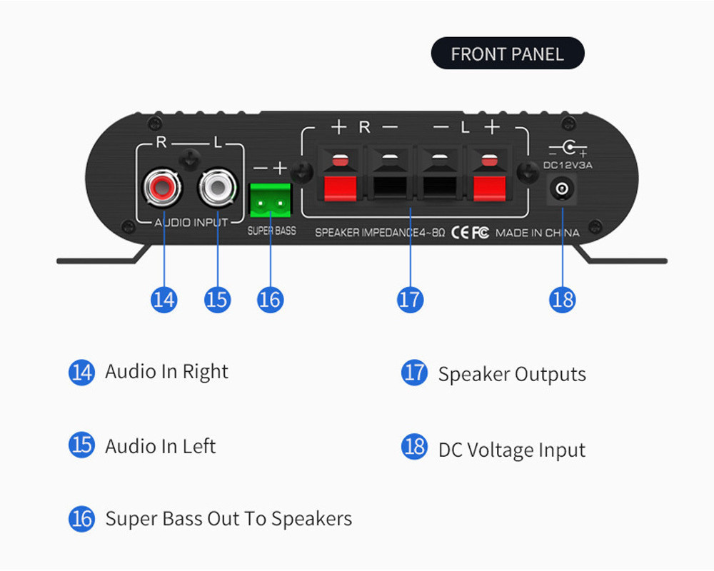 [Shopee Choice] Upgraded Version Mini Car Amplifier Audio HiFi Sound ...