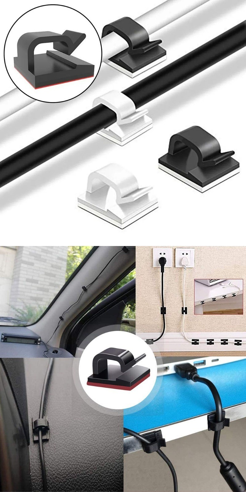 5pcs Automobile Pipe Tie Wrap Cable Clamp - Routing Fixed Retainer Clip ...