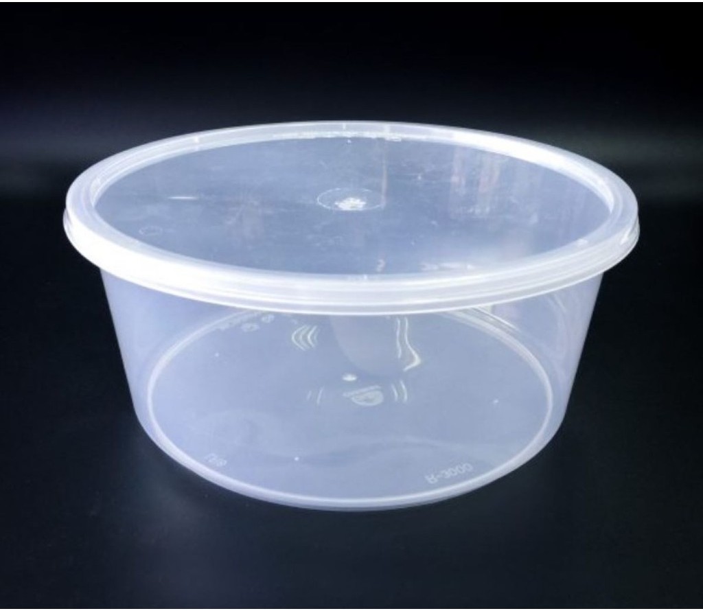 MICROWAVABLE ROUND CONTAINER & LID 3000ML T3000 (5 SETS) | Shopee Malaysia