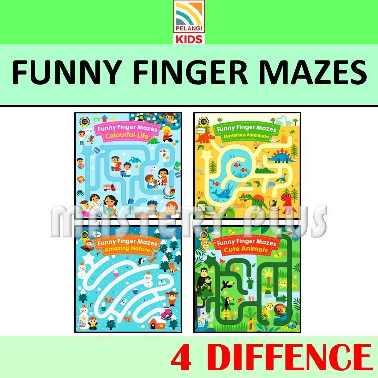 FUNNY FINGER MAZES LET'S GO! HARD COVER CUTE ANIMALS MYSTERIOUS ...