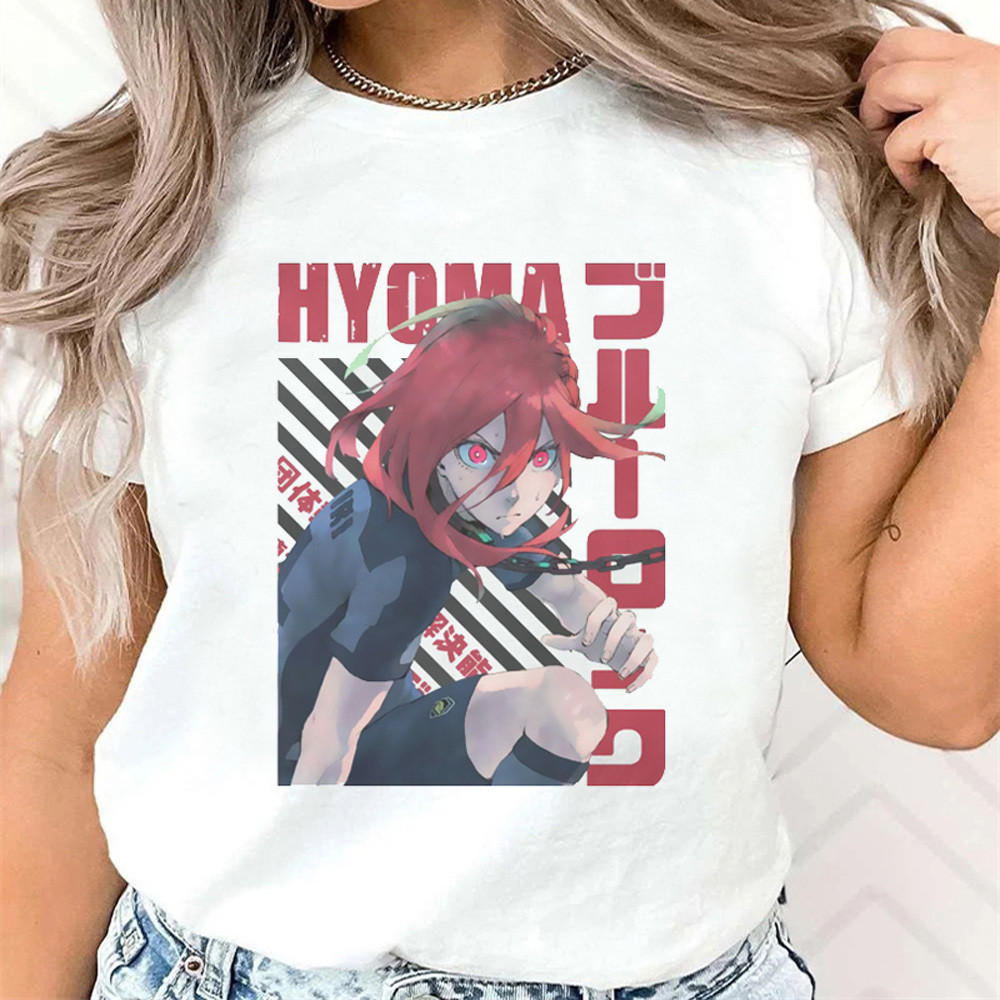 Blue Lock t shirt teen harajuku anime hip hop aesthetic Graphic ...