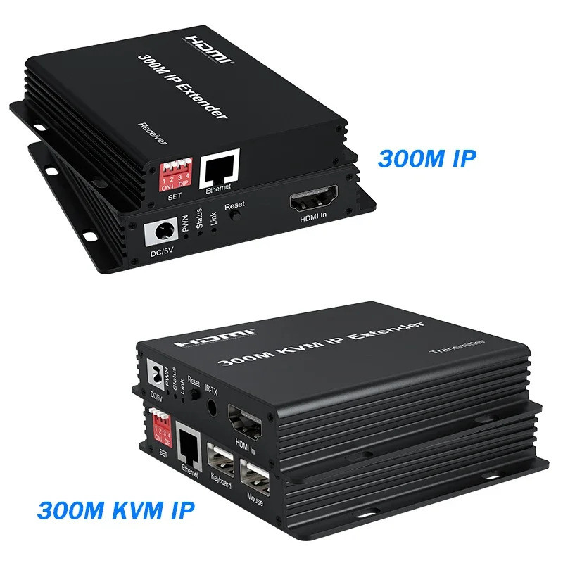 300M IP HDMI Extender over Rj45 cat5e/6 cable HDMI USB KVM Extender ...