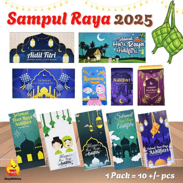 ShopWithJoy【RAYA 2025】Sampul Duit Raya 2025 Green Envelope Money Packet ...