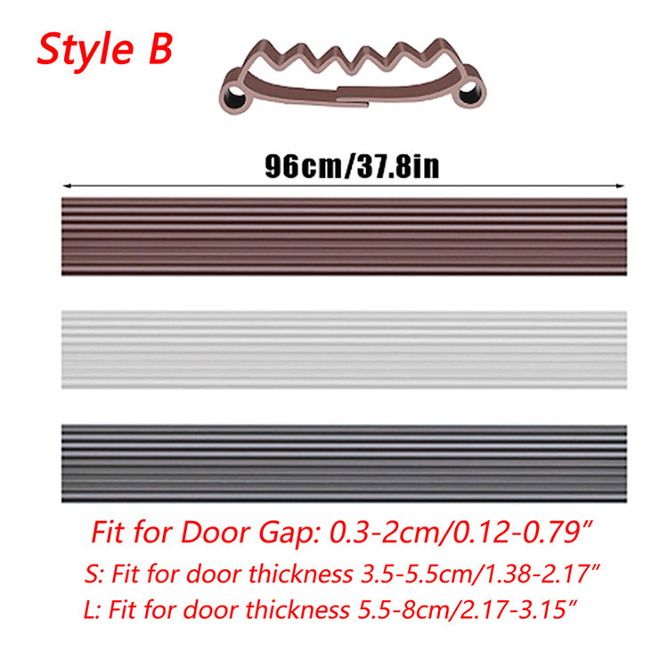 Flexible PVC Door Bottom Sealing Strip 96cm Doors Draft Stopper ...