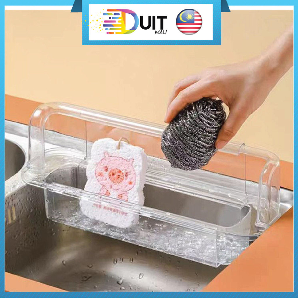 DM Plastic Expandable Sink Dish Drainer Rack Sponge Soap Retractable ...