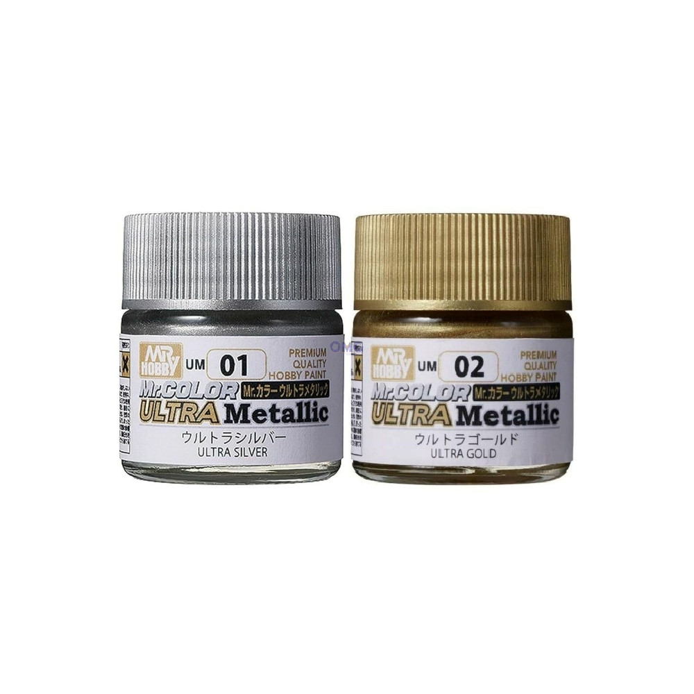 Mr Hobby Mr Color Ultra Metallic - Ultra Silver UM01 Ultra Gold UM02 Mr. Hobby Gundam Color ...