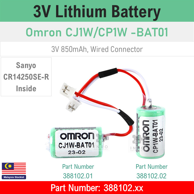 OMRON 3V CJ1W-BAT01 CP1W-BAT01 CJ1M Plc SANYO CR14250SE-R Lithium ...