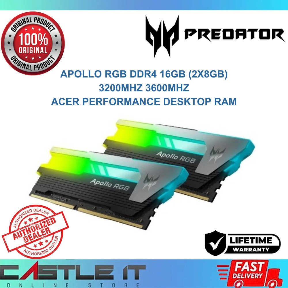 Predator APOLLO RGB DDR4 16GB (2x8GB) 3200MHZ 3600MHZ PC3200 PC3600 ...