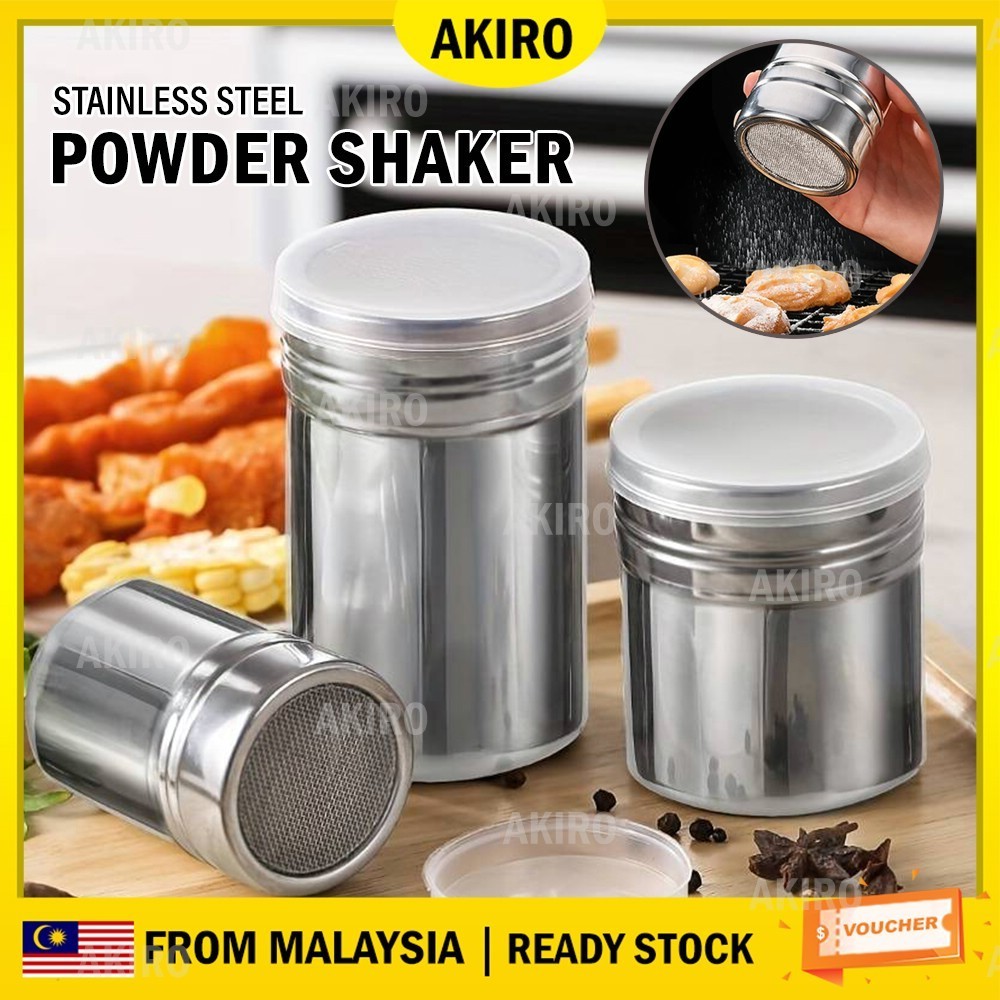 AKIRO Powder Shaker Condiment Bottle Flour Sugar Salt Coffee Sifter ...