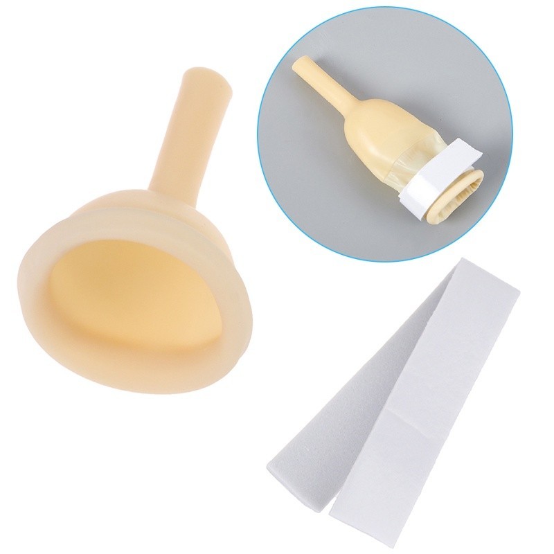 1 Set Men Medical Latex Sleeve Urine Bag Urine Collection Bag Urinal ...