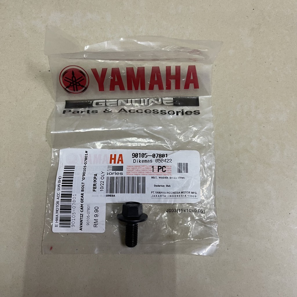 YAMAHA EGO AVANTIZ EGO SOLARIZ CAM GEAR BOLT 100% ORIGINAL YAMAHA CAM ...