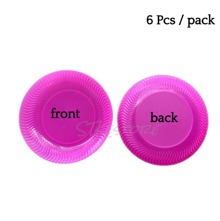 Plastic Round Shallow Plate / Pinggan Plastik Bulat#7 inch#8inch ...