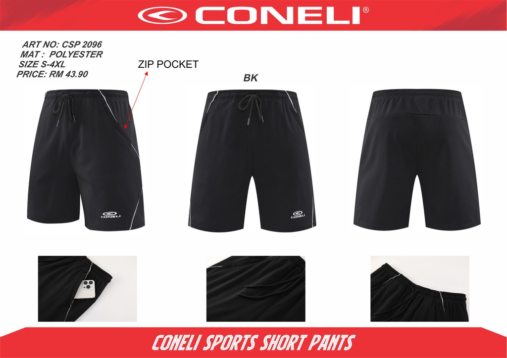 CONELI CSP2096 MEN CASUAL RUNNING EXECISE SHORT PANTS /Seluar Sukan ...