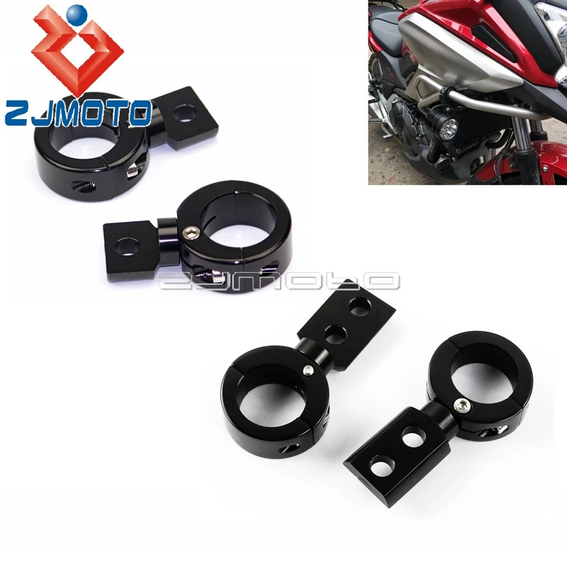 2 Point Motorcycle 1-1/4" Auxiliary Light Mounting Bracket 32mm Fog ...